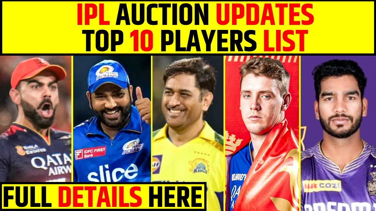 MORNING UPDATE: IPL MINI AUCTION 2026 UPDATES, TOP 10 BIGGEST PLAYERS ...