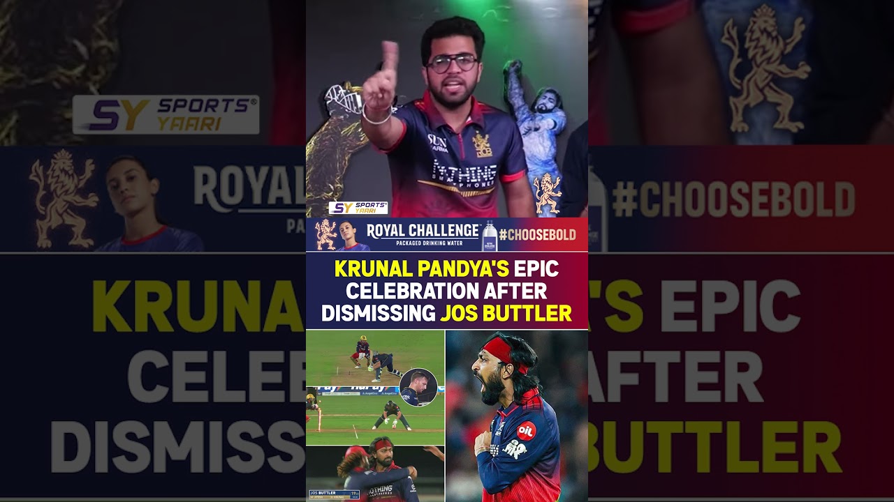 Krunal Pandya's Epic Celebration After Dismissing Jos Buttler - Sports ...